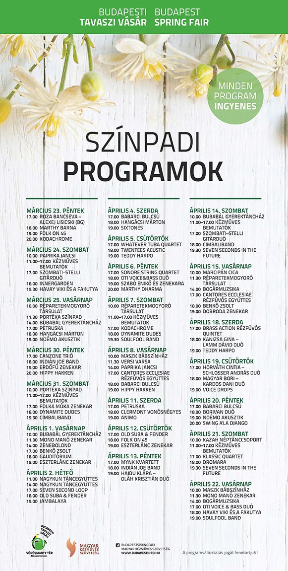 Színpadi programok a vásáron